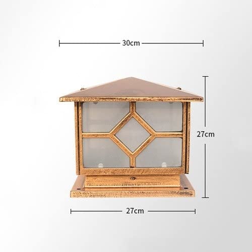 MODEBHD Continental Waterproof Table Lamp Column Lamp Square Glass Aluminum Courtyard Gate Bollard Lamp Street Post Light Garden Villa Outdoor Lights E27 Decoration Landscape Floor Lamps