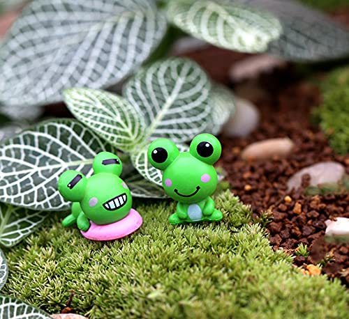 24 Pcs Resin Mini Frogs Cute Frog Miniature Figurines Animals Model Fairy Garden Miniature Moss Landscape DIY Terrarium Crafts Ornament Accessories for Home Décor (24 Pcs)