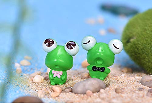 24 Pcs Resin Mini Frogs Cute Frog Miniature Figurines Animals Model Fairy Garden Miniature Moss Landscape DIY Terrarium Crafts Ornament Accessories for Home Décor (24 Pcs)
