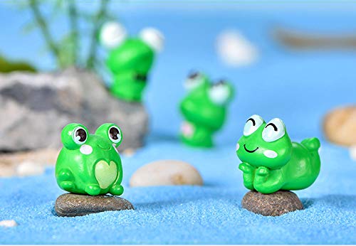 24 Pcs Resin Mini Frogs Cute Frog Miniature Figurines Animals Model Fairy Garden Miniature Moss Landscape DIY Terrarium Crafts Ornament Accessories for Home Décor (24 Pcs)