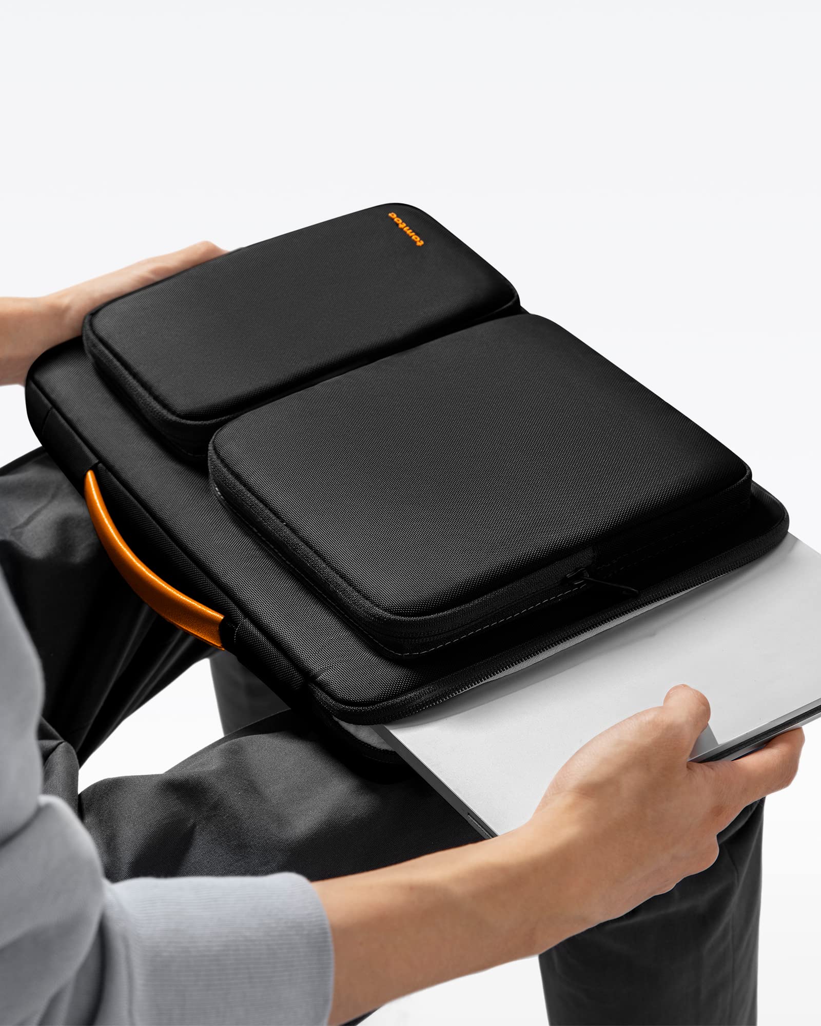 tomtoc 360 Protective Laptop Case for 13-inch New MacBook Air M3/A3113 M2/A2681 M1/A2337 2024-2018, 13 in MacBook Pro M2/A2686 M1/A2338, 13-in Surface Pro 11th AI PC, Water-Resistant Carrying Bag