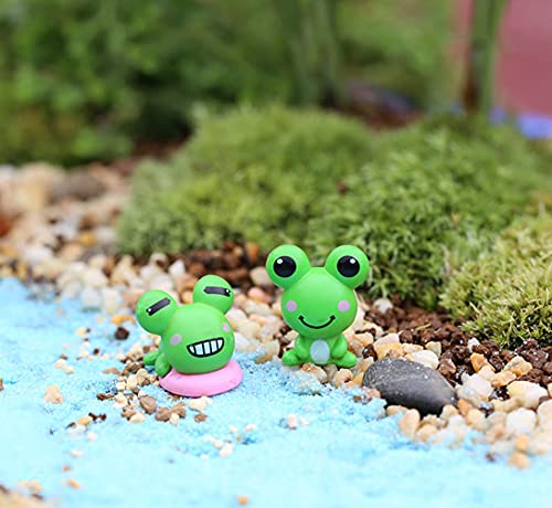 24 Pcs Resin Mini Frogs Cute Frog Miniature Figurines Animals Model Fairy Garden Miniature Moss Landscape DIY Terrarium Crafts Ornament Accessories for Home Décor (24 Pcs)