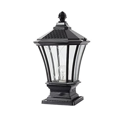 MODEBHD Continental Victoria 1-Light Glass Lantern European Column Lamp Outdoor Table Lamp Modern Simple Aluminum Waterproof Street Post Light E27 Decoration Illumination Bollard Lamps