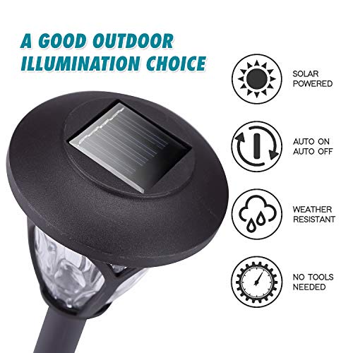 HECARIM Solar Lights Outdoor, 10 Pack Solar Pathway Lights, Solar Powered Garden Lights, Waterproof LED Solar Landscape Lights for Walkway, Pathway, Lawn, Yard and Driveway…