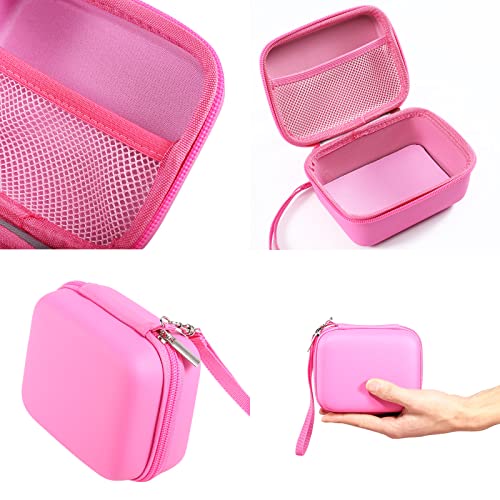 MINIBEAR Kids Camera Case Compatible Kids Camera, Case for Camera for Kids and Kids Action Camera Accessories, 6.1 x 4.9 x 3.4 inch Shockproof Storage Box fits for Most Kids Camera (Pink)