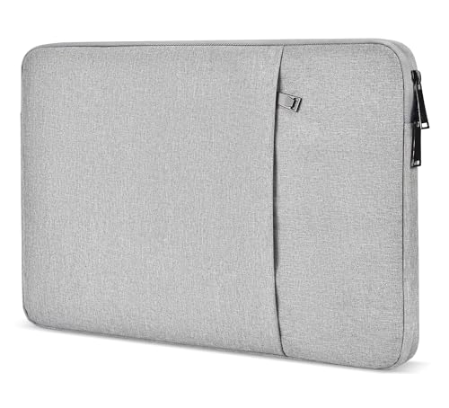 14 inch Laptop Sleeve Case for HP Lenovo Dell ASUS Acer Chromebook 14, HP Stream 14, Dell XPS 15, Inspiron 14, Lenovo ideapad 14, Asus Zenbook 14, Razer Blade 15 Water-Resistant Computer Bag -Grey