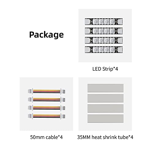 SpeedyBee FPV Drone LED Lights Strip-4pcs RGB Programmable Strip with Multi-Colors Free-soldering Function for FPV Drone Frame Flight Controller