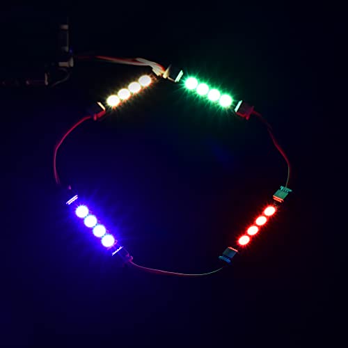 SpeedyBee FPV Drone LED Lights Strip-4pcs RGB Programmable Strip with Multi-Colors Free-soldering Function for FPV Drone Frame Flight Controller