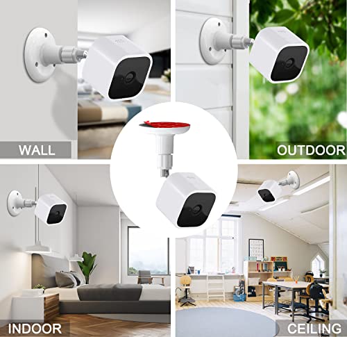 3PACK Screwless Wall Mount Bracket for Blink Outdoor & Indoor Camera Blink XT2,360 Degree Adjustable Strong Adhesive Mount,2 Ways Installation VHB Stick On or Screws, No Tools Needed, No Drilling