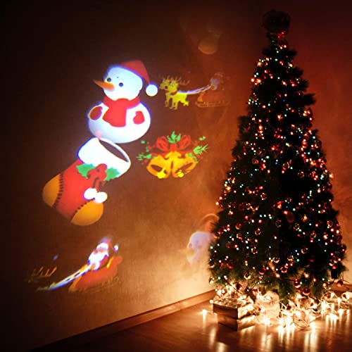 Christmas Light Projector, LANGTU 2022 Upgraded LED Christmas Halloween Lights Outdoor Indoor Snowflake Rotating Projector Lamp with 16 Themes for Garden Party New Year Xmas