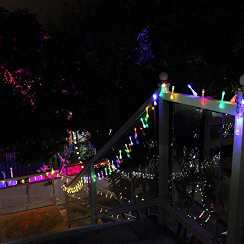 Christmas Decorations Home Decoration, Outdoor Garden Party 20 Led Teardrop Solar Waterproof Garden Lantern String Christmas Tree Decorations for Xmas Winter New Year Party Supplies