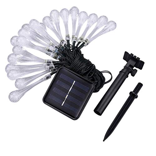Christmas Decorations Home Decoration, Outdoor Garden Party 20 Led Teardrop Solar Waterproof Garden Lantern String Christmas Tree Decorations for Xmas Winter New Year Party Supplies