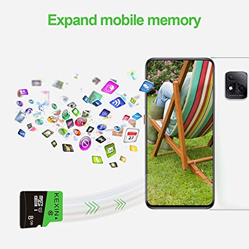 KEXIN 5 Pack 8GB Micro SD Card MicroSDHC UHS-I Memory Cards Class 10, C10, U1