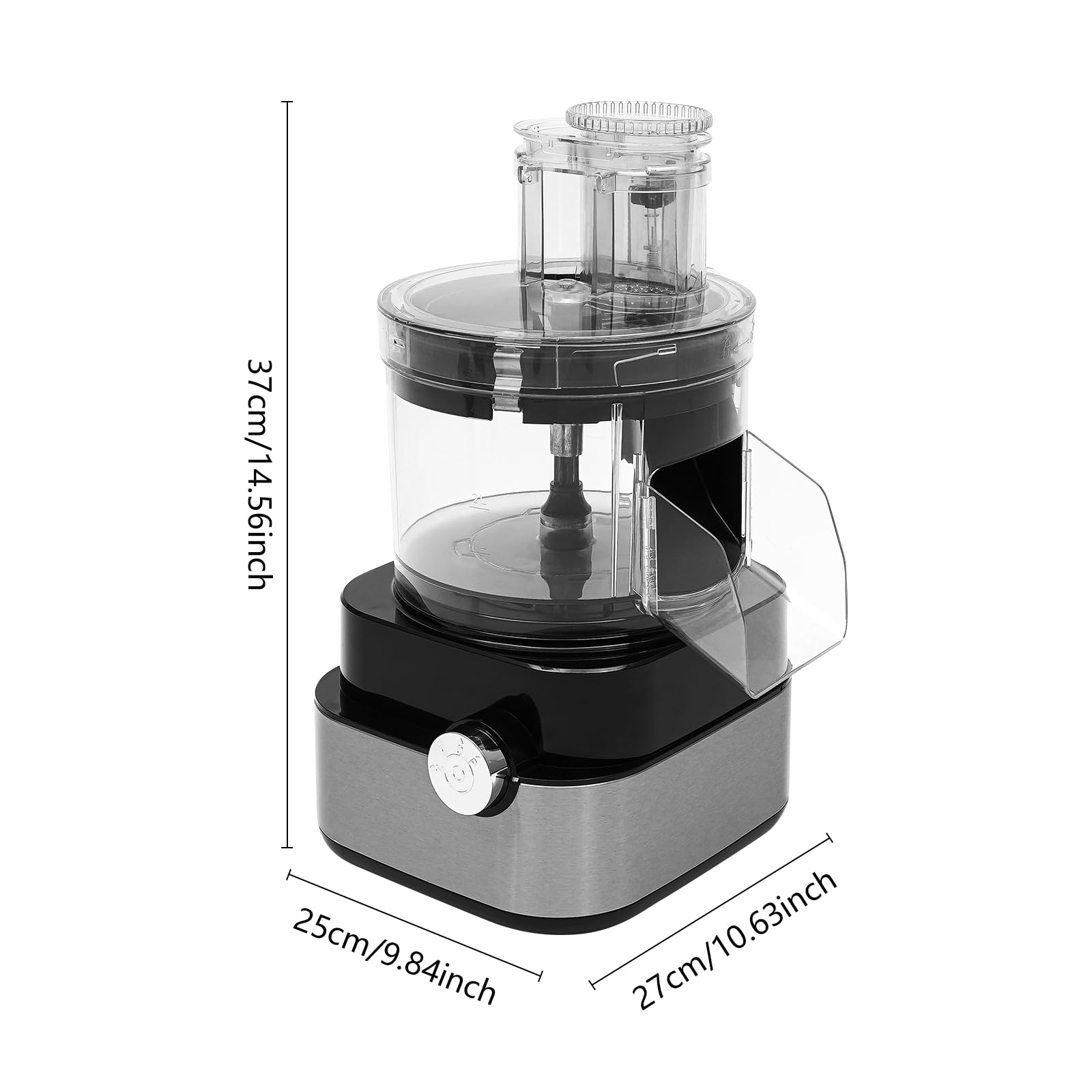 Commercial Food Processor, 600W Electric Vegetable Dicer Chopper, 5 in 1 Professional Veggie Shredder Multifunctional Meat Grinder Blender