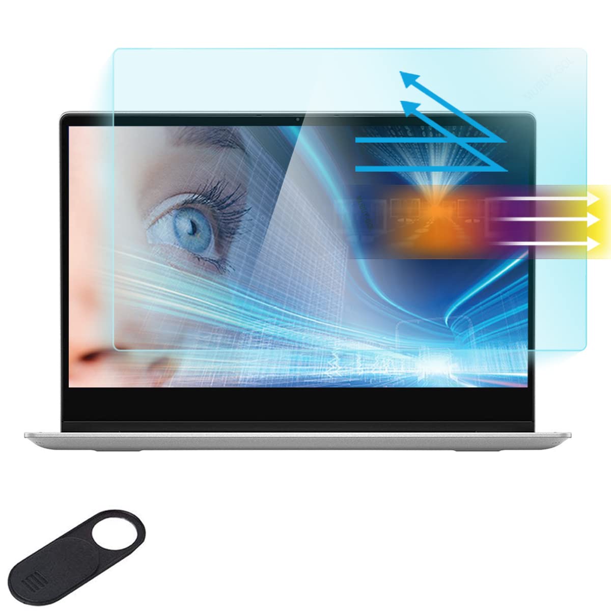 Anti Blue Light Glare Screen Protector for ASUS Chromebook 14" CM14 CX34 CM1400 CM1402c CX1400 CX9400 CX3400 C403 C424 C424MA C425 C433 C433TA C434 C436, Eyes Protection Filter, Anti Fingerprint