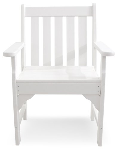 POLYWOOD GNB24WH Vineyard Garden Arm Chair, White