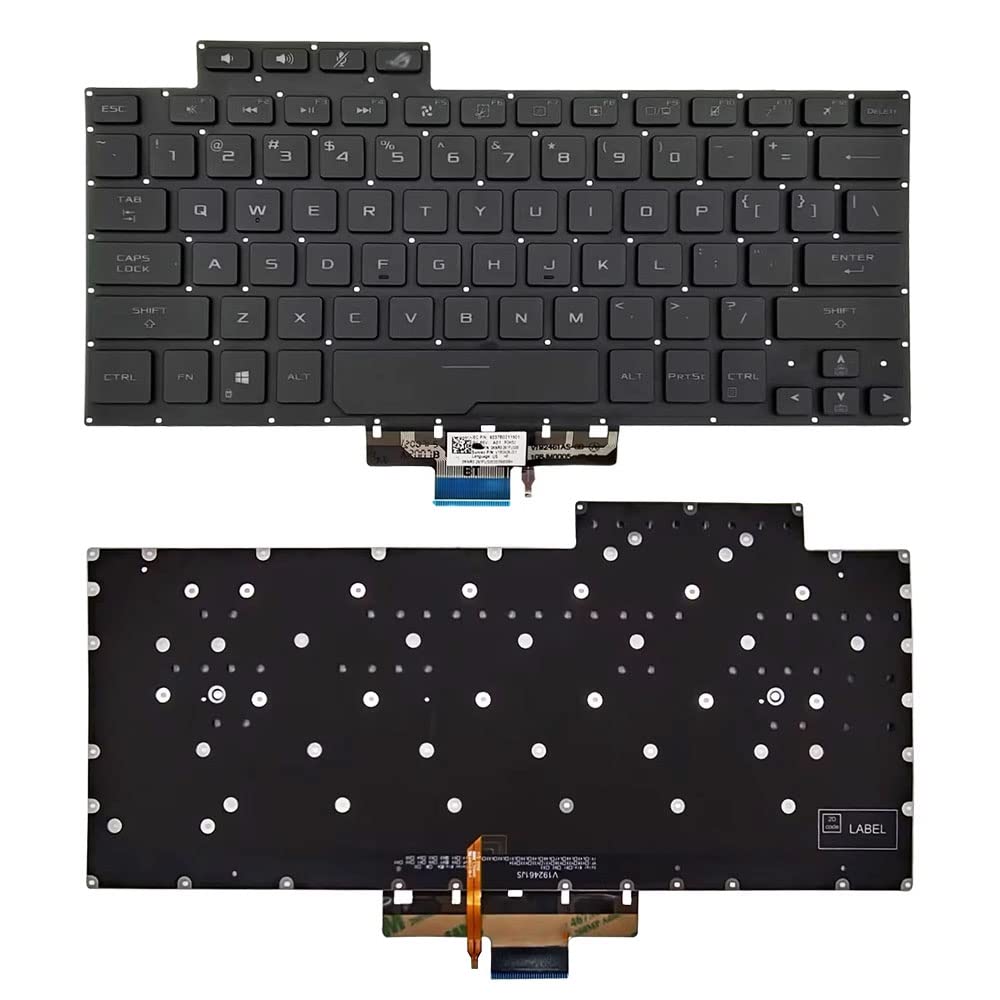Laptop Keyboard for ASUS Rog Zephyrus G14 GA401IHR GA401QC GA401QE GA401QEC GA401QH GA401QM Black with Backlit Without Frame United States US