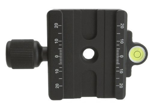 Desmond DAC-60 60mm QR Clamp 3/8" w 1/4" Adapter & Level Arca-Swiss Compatible for Tripod Head Quick Release