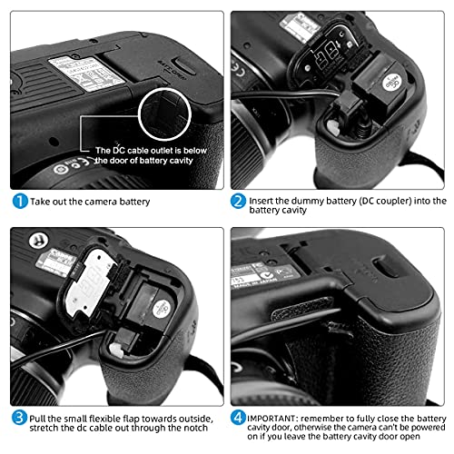 Glorich ACK-E6 AC Power Adapter DR-E6 DC Coupler LP-E6 LP-E6N Dummy Battery Power Supply Kit for Cameras Canon EOS R6 R5 R 90D 80D 7D Mark Ⅱ 7D 70D 6D 60D 5D Mark Ⅳ 5DS, with Fully-Decoded Smart Chip