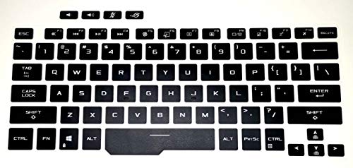 BingoBuy US Layout Keyboard Protector Cover Skin Compatible with Asus ROG Zephyrus G14 GA401 GA401IV GA401IH GA401QM GA401IU with BingoBuy Card Case (Black)