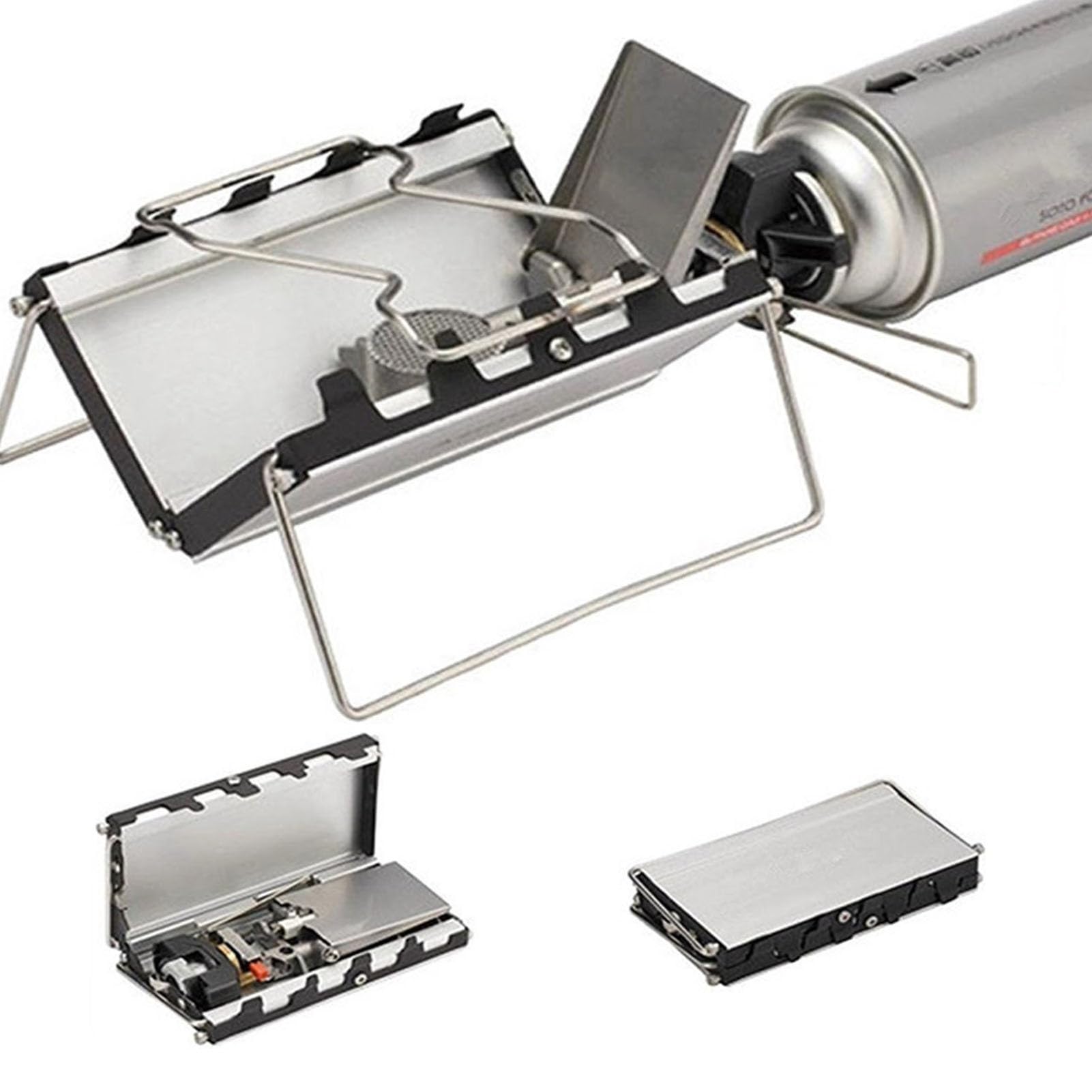Compact Camping Stove, 2600W Foldable Stove, Outdoor Picnic Hiking Stove, Portable Backpacking Cooker, Foldable Cassette Burner, Efficient Cooking, Ideal for Outdoor Adventures, Space-Saving Design