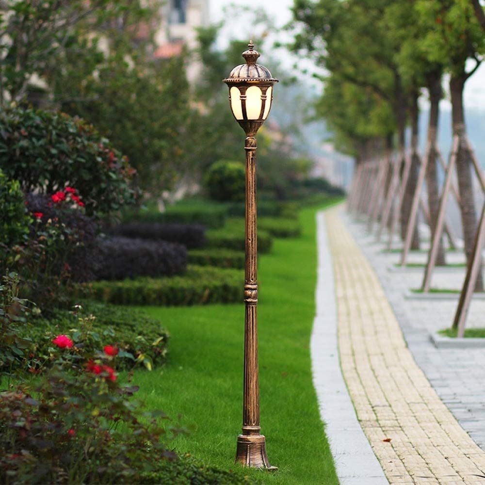 MODEBHD Garden Column Lamp Landscape Lantern Patio Pathway Walkway Outdoor Waterproof Street Light Post Light Outdoor Floor Lamp Table Lamp E27 Decoration Villa Park Fence Bollard Lamps