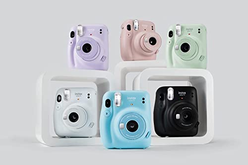 Fujifilm Instax Mini 11 Instant Film Camera with Automatic Exposure and Flash, Polaroid Camera, Fujinon 60mm Lens with Selfie Mirror, Optical Viewfinder - Blush Pink (Renewed)