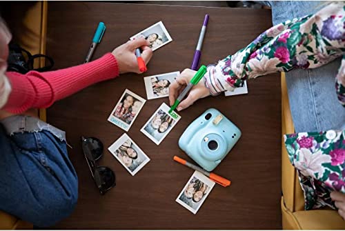 Fujifilm Instax Mini 11 Instant Film Camera with Automatic Exposure and Flash, Polaroid Camera, Fujinon 60mm Lens with Selfie Mirror, Optical Viewfinder - Blush Pink (Renewed)