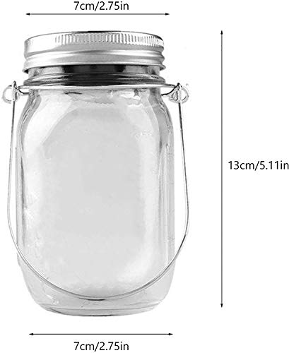 Solar Mason Jar Lights,8 Pack 30 Led Hanging String Fairy Jar Solar Lantern Lights for Outdoor Patio Garden Yard and Lawn Decoration(Hangers and Jars Included)