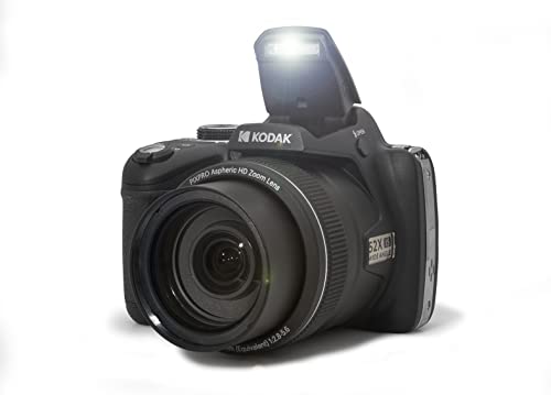 KODAK PIXPRO Astro Zoom AZ528-BK 16 MP Digital Camera with 52x Optical Zoom 24mm Wide Angle Lens 6 fps Burst Shooting 1080P Full HD Video Wi-Fi Connectivity and a 3" LCD Screen (Black)