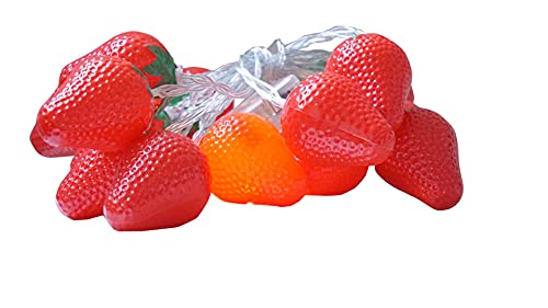 SDOUBLEM 20LED Fruit Strawberry String Lights Battery Powered Indoor Outdoor Lighting Lamp for Wedding Home Birthday Garden Yard Patio Party Decorations