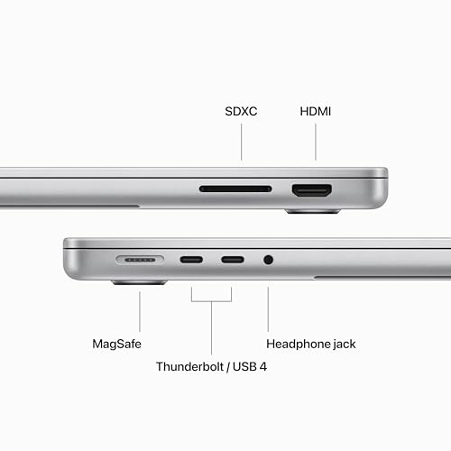 Apple 2023 MacBook Pro Laptop M3 chip with 8‑core CPU, 10‑core GPU: Built for Apple Intelligence, 14.2-inch Liquid Retina XDR Display, 8GB Unified Memory, 1TB SSD Storage; Silver