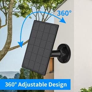StartVision Solar Panel for Rechargeable Battery Outdoor Camera,Waterproof Solar Panel with 9.8ft USB Cable, Continuously Power for Outdoor Security Camera,5V 3.5W Micro USB Port