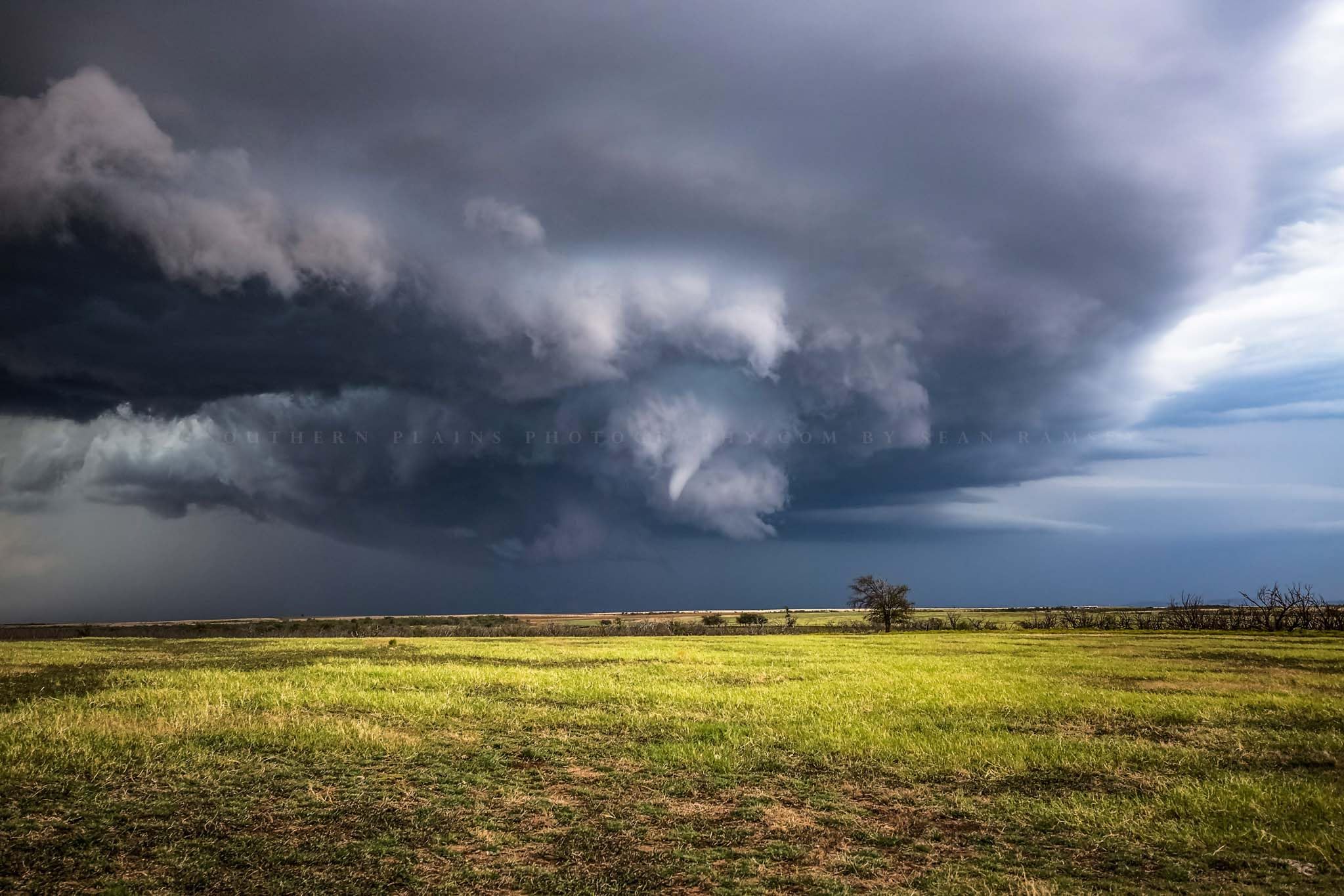 Storm Photography Print (Not Framed) Picture of Funnel Cloud Over Open Field on Stormy Spring Day in Oklahoma Tornado Wall Art Weather Decor (8" x 10")