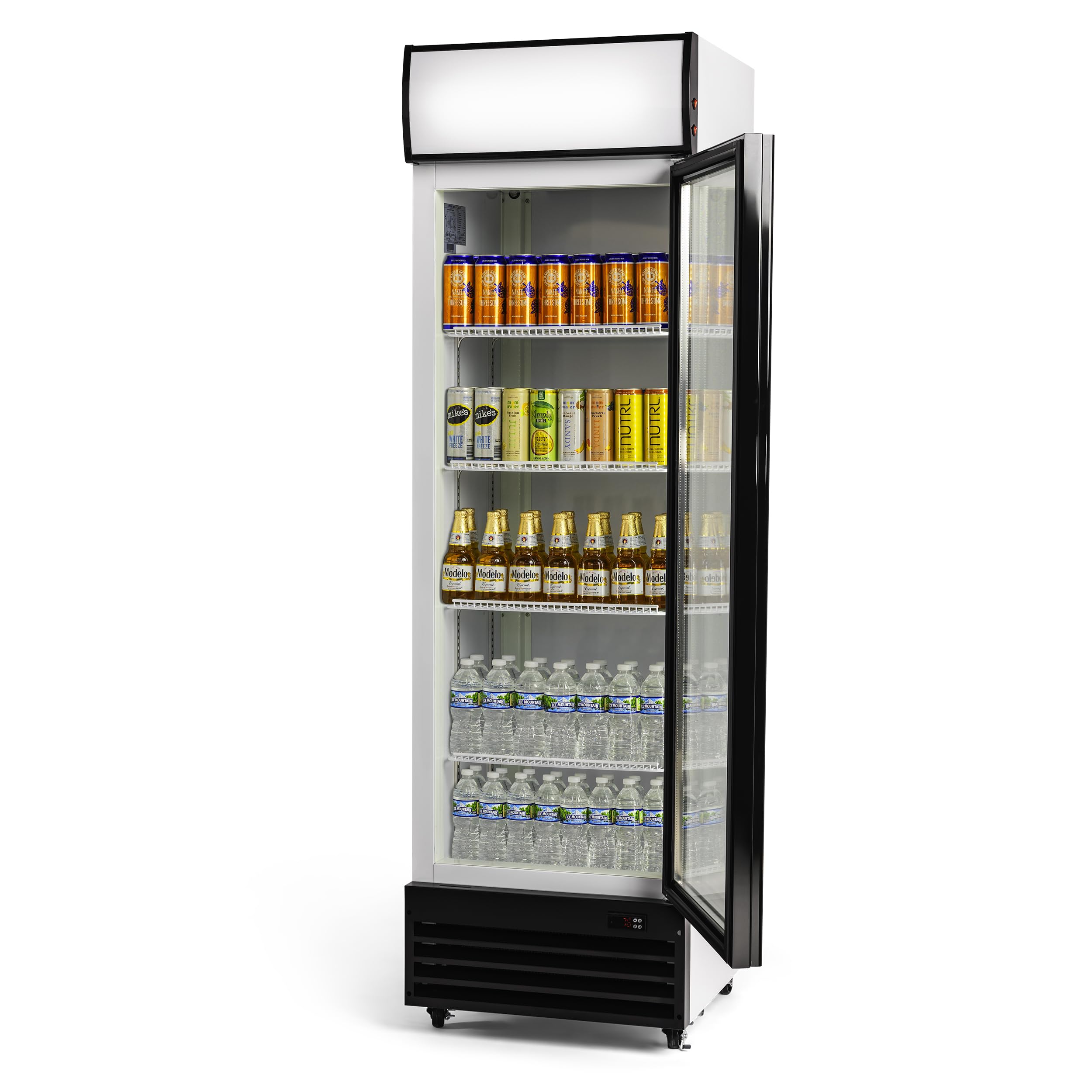 New Procool Refrigeration Glass Door Upright Display Beverage Cooler, Merchandiser Refrigerator; 12.7 Cubic Ft.