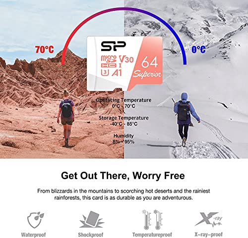 Silicon Power 256GB Micro SD Card U3 Nintendo-Switch Compatible, SDXC microsdxc High Speed MicroSD Memory Card with Adapter