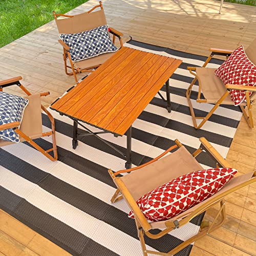 Pcinfuns Outdoor/Indoor Decorative Lumbar Pillows with Insert,Grid Red Throw Pillow Covers 20x12 Inch Cushions for Patio Furniture,Set of 2
