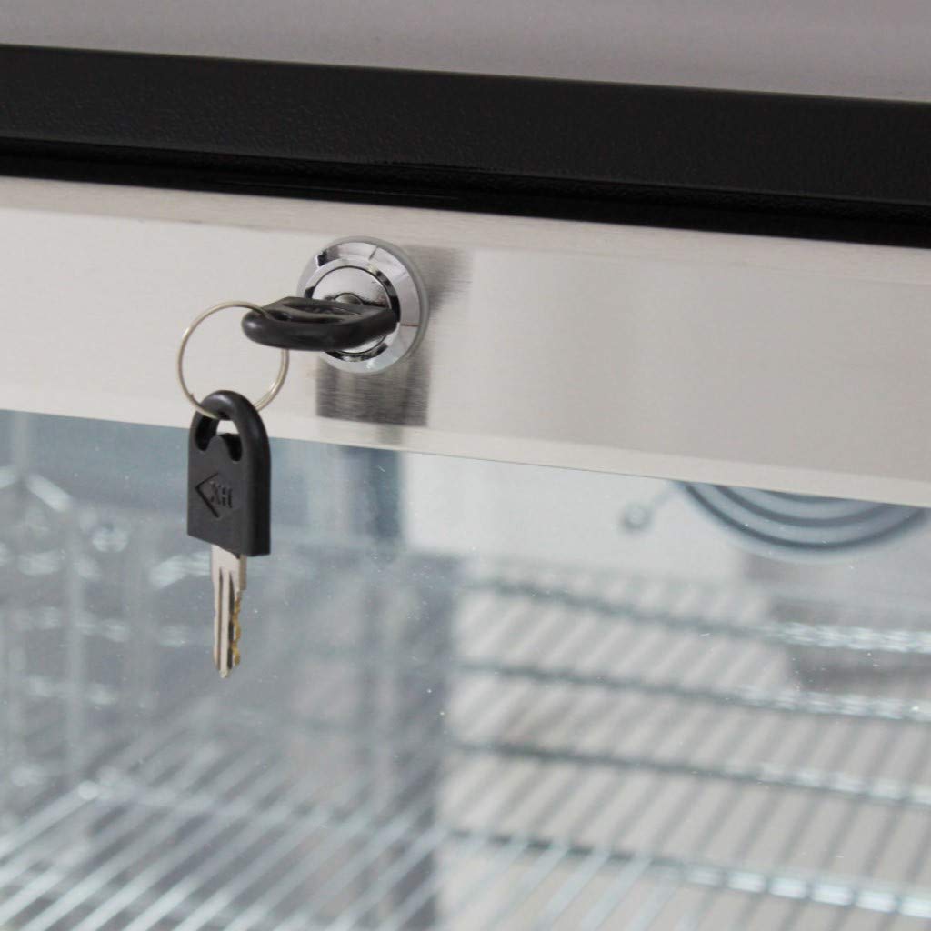 New Procool Refrigeration 2-door Glass Front Stainless Steel Back Bar Cooler; 36" Wide, Counter Height Refrigerator