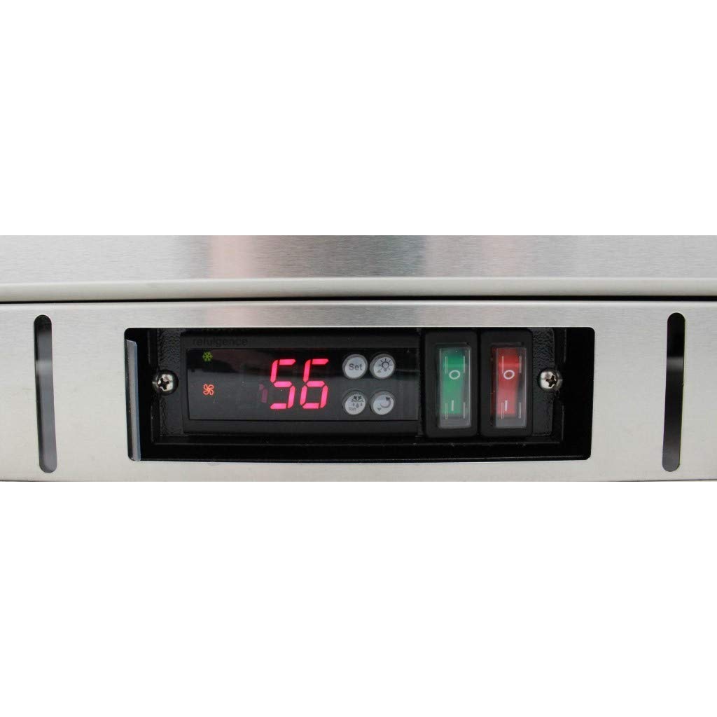 New Procool Refrigeration 2-door Glass Front Stainless Steel Back Bar Cooler; 36" Wide, Counter Height Refrigerator