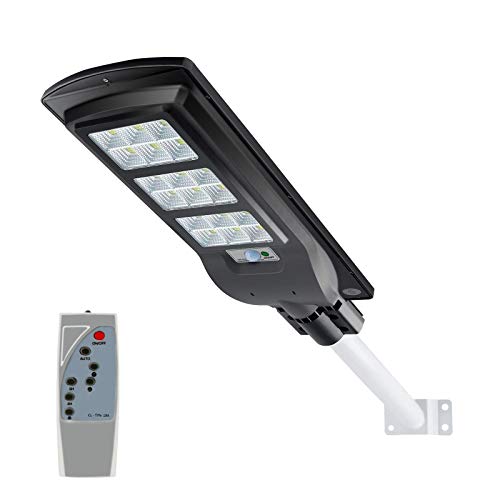 Saanpaan Solar Street Lights Outdoor, Solar Powered Street Lamp Dusk to Dawn with Motion Sensor, Solar Flood Light for Parking Lot,Garden,Street,Front Door