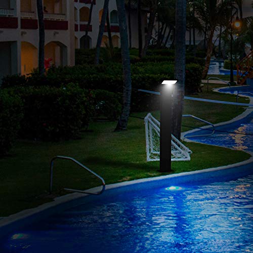 Inowel Light Outdoor Pathway LED Lights Modern European Design Garden Lights Adjustable Landscape Lighting Decorative Bollard Lamp IP54 Waterproof Grey Aluminum for Walkway Patio Lawn 10W 700Lm 3000K