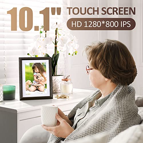 Digital Picture Frame - 10.1 Inch WiFi Digital Photo FrameĀ IPS Touch Screen HD Display, Smart Cloud Photo Frame Share Videos and Photos Instantly by Email or App, 16GB Storage