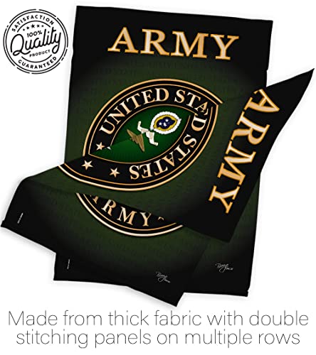 Breeze Decor US Army Garden Flag Armed Forces Rangers Official Licensed United State American Military Veteran Retire Decorative, 13"x 18.5", Thick Fabric