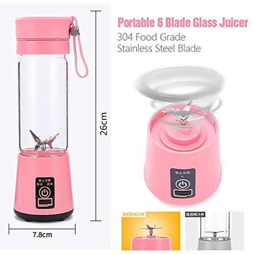 TANACC Portable Juice Blender Portable Electric Blender Cup Mini Juicer Mixer Fruit Veggie Quick Juicing Food Processor for Travel Sports Kitchen