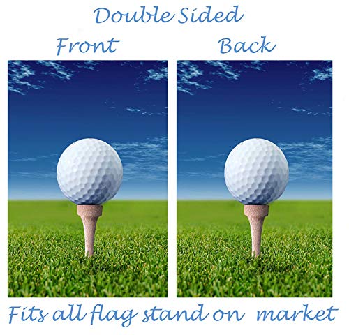 ShineSnow Golf Ball Grass Sports Athletic Garden Yard Flag 12"x 18" Double Sided Polyester Welcome House Flag Banners for Patio Lawn Outdoor Home Decor