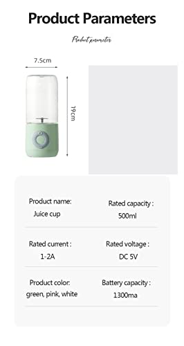 TANACC Portable Juice Blender Mini Mixer Hand Portable Blender Kitchen Electric Juicer Press Machin Lemon Squeezer Fruit Juicer Milkshake Manual Juicer