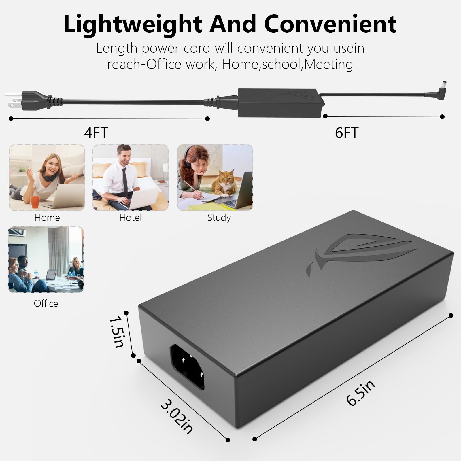 240W Zephyrus Charger ADP-240EB B Fit for Original ASUS ROG Zephyrus S15 S17 M15 M16 G14 G15 (2022 2023 2024) Gaming Laptop