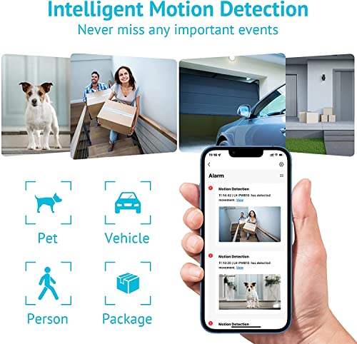 LaView 2K Security Camera Outdoor with Color Night Vision,3MP Wired Cameras for Home Security,IP65 Waterproof Camera, 24/7 Live Video,2 Way Audio,Cloud Storage/SD Slot,Compatible with Alexa