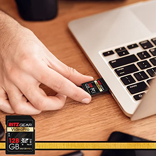 UHS-II SD Card 128GB SDXC Memory Card U3 V60 A1, Extreme Performance Professional Sd-Card (R 265mb/s 120mb/s W) for Advanced DSLR, Well-Suited for Video, Including 4K,8K, 3D, Full HD Video