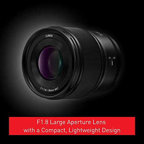 Panasonic LUMIX S Series Camera Lens, 35mm F1.8 L-Mount Interchangeable Lens for Mirrorless Full Frame Digital Cameras, S-S35